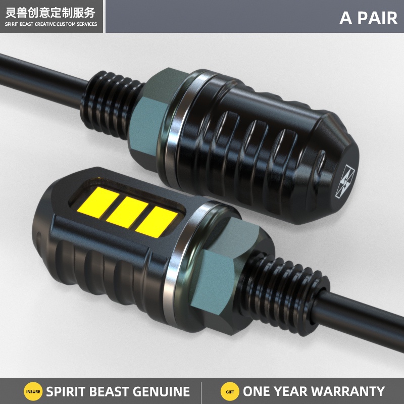 SPIRIT BEAST Universal M8 M10 LED Motorcycle Turn Signal Lights 12V Flasher Indicator Blinker ...