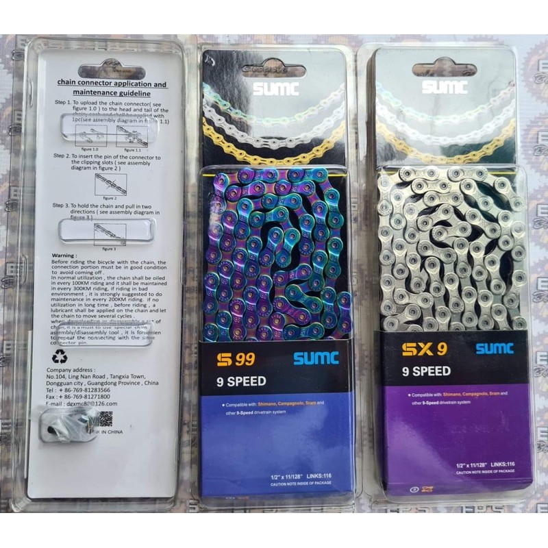 SUMC Bike Chain 8,9,10 Speed with Missing Link - Good Quality 116 Links ...