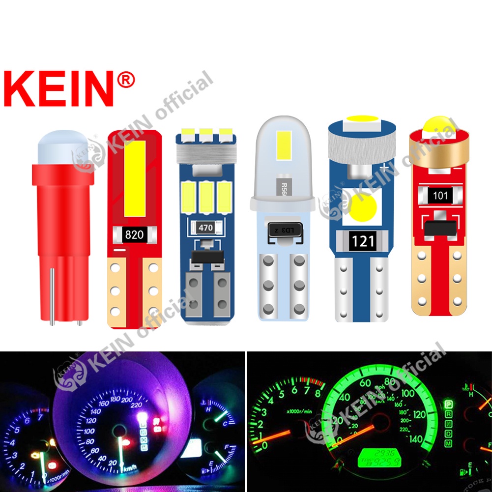 KEIN 5PCS T5 Led Dashboard Led Light W3W W1.2W 27 74 86 206 LED Car Interior Light Auto Side ...