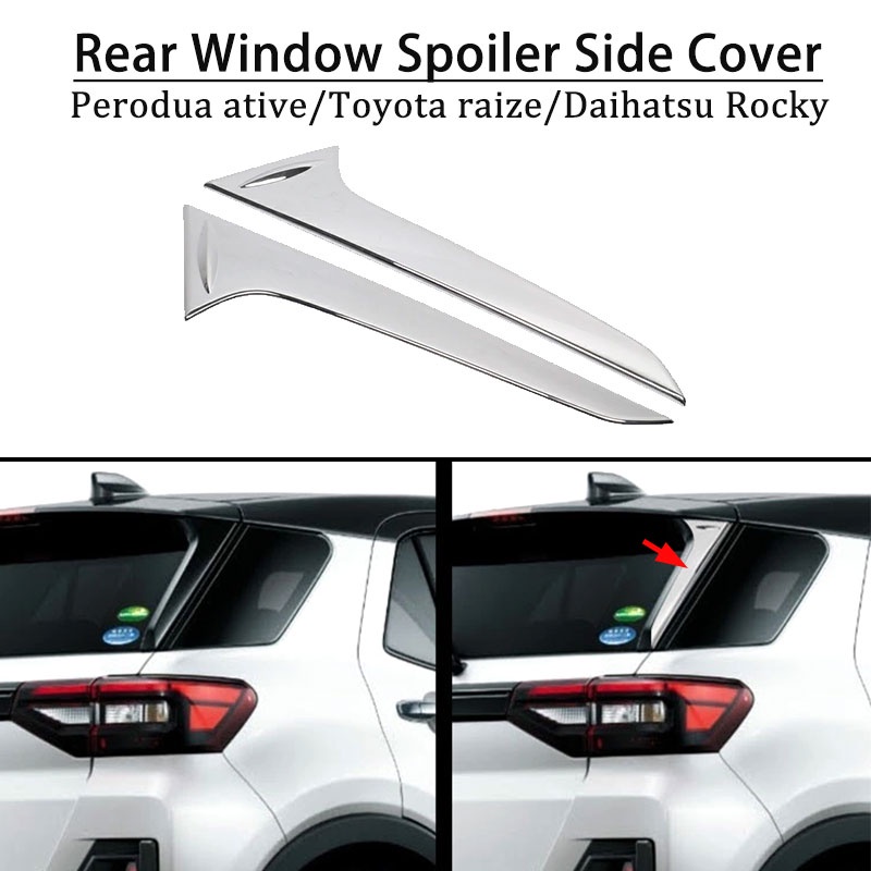 2PCS Toyota Raize (2019-2024) Rear Window Spoiler Side Cover car ...