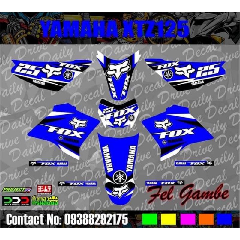 YAMAHA XTZ 125 FULL DECALS DESIGN | Shopee Philippines