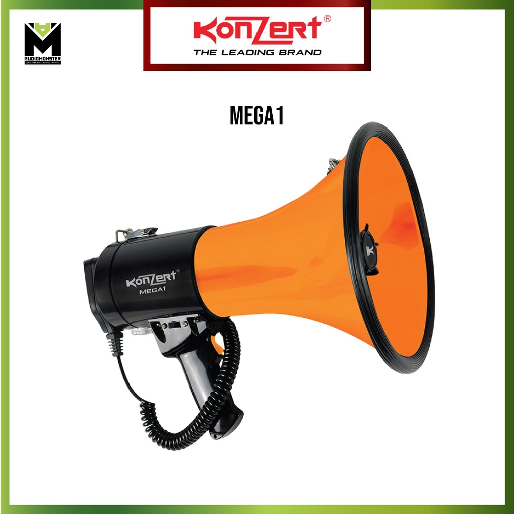 Konzert Mega1 Megaphone Pistol Grip, Wired Handheld Mic, Recording ...