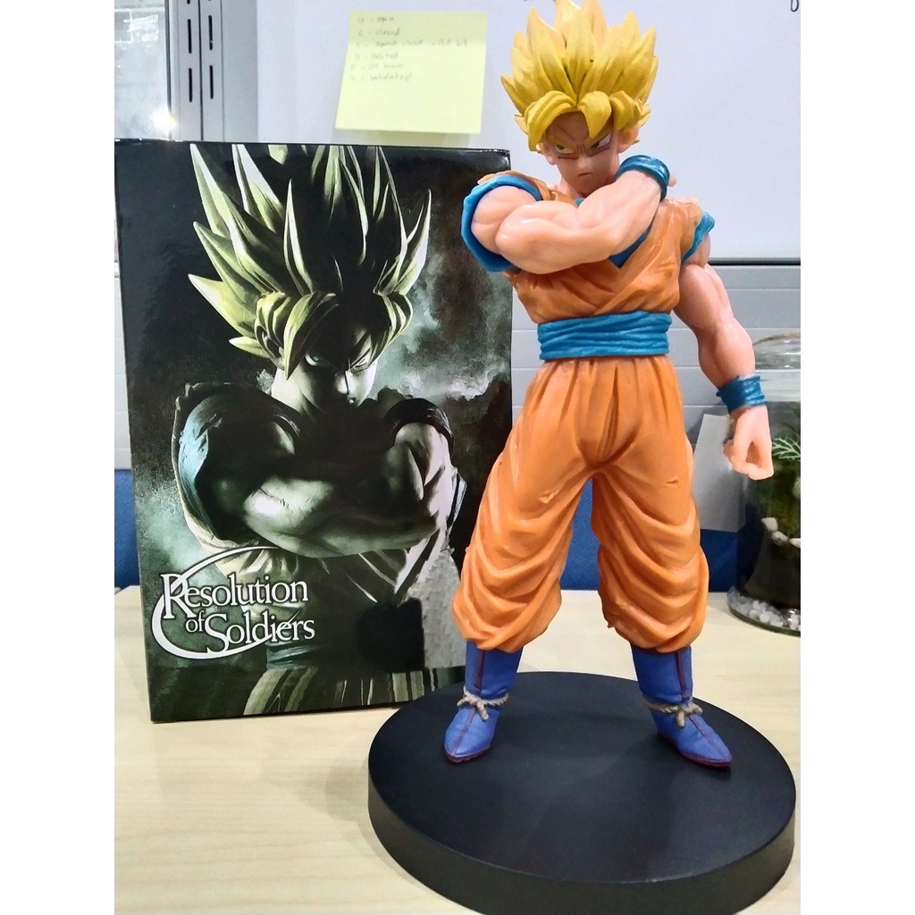 Dragon Ball Z Super Saiyan Goku Resolution Of Soldier Figure Toys 18CM ...