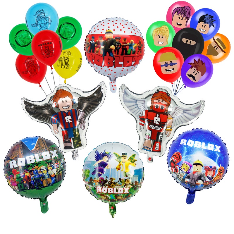 Robloxs Ballons Pixel Latex Foil Balloon Robloxed Game Theme Happy ...