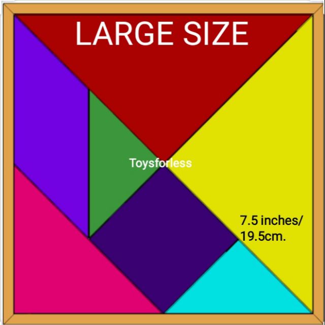 Large Size Wooden Tangram Puzzle- Educational Toys | Shopee Philippines
