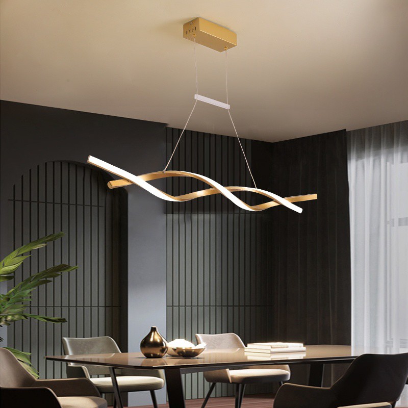 Nordic Dining Light Pendant Light 80cm Gold/Black Chandelier Ceiling ...
