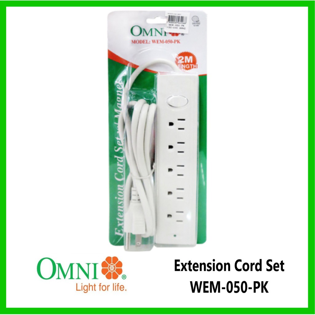 Omni Extension Cord Set w/ Magnet 5 gang WEM-050-PK Original | Shopee ...