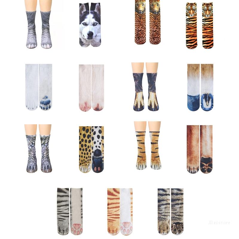 Xixi Adult Unisex Funny Animal Paws Socks Simulation Crazy Cat Tiger ...