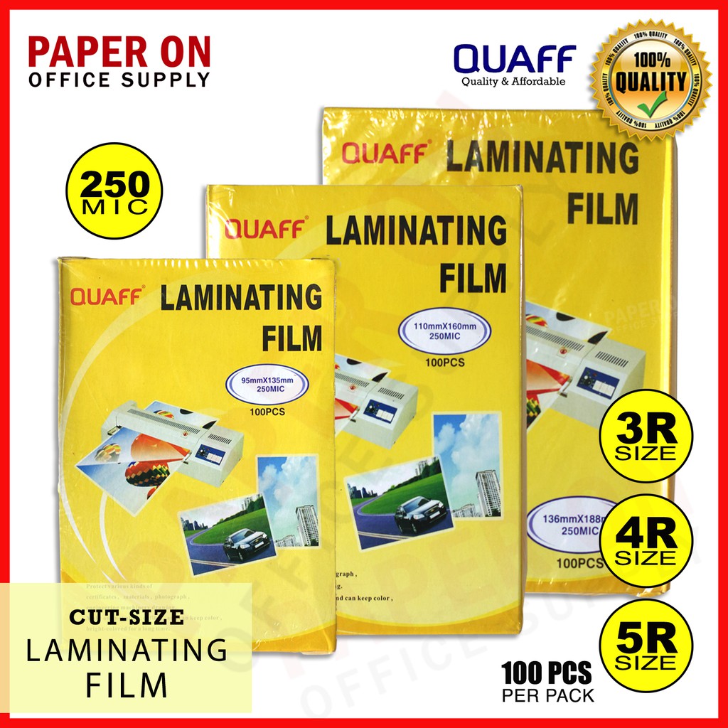 QUAFF Laminating Film 5R / 4R / 3R 250mic | Shopee Philippines