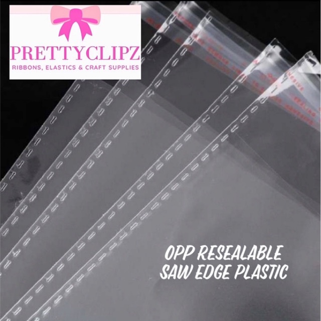 Resealable OPP Adhesive Plastic With Saw Edge Listing 100 Pieces ...