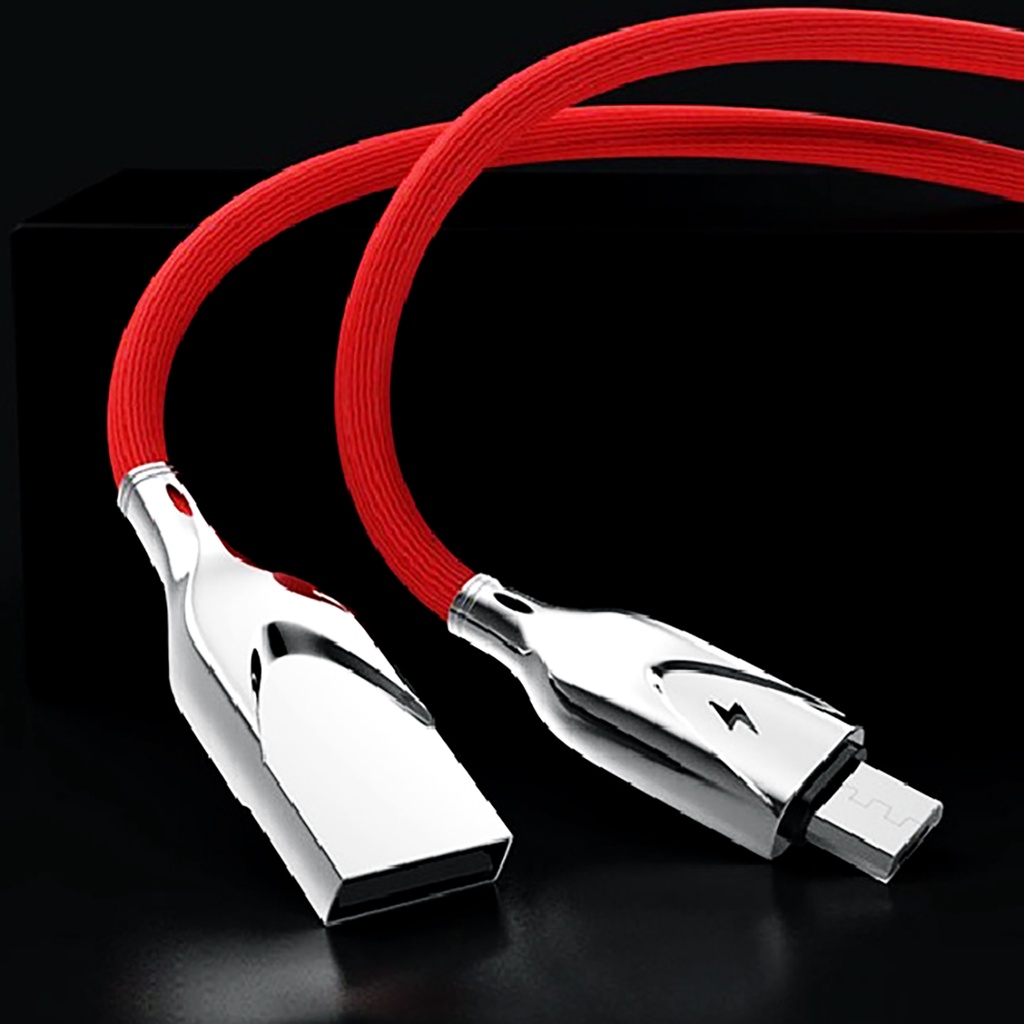 Blk/Red Zinc Alloy Fast Charging Data Cable | Shopee Philippines