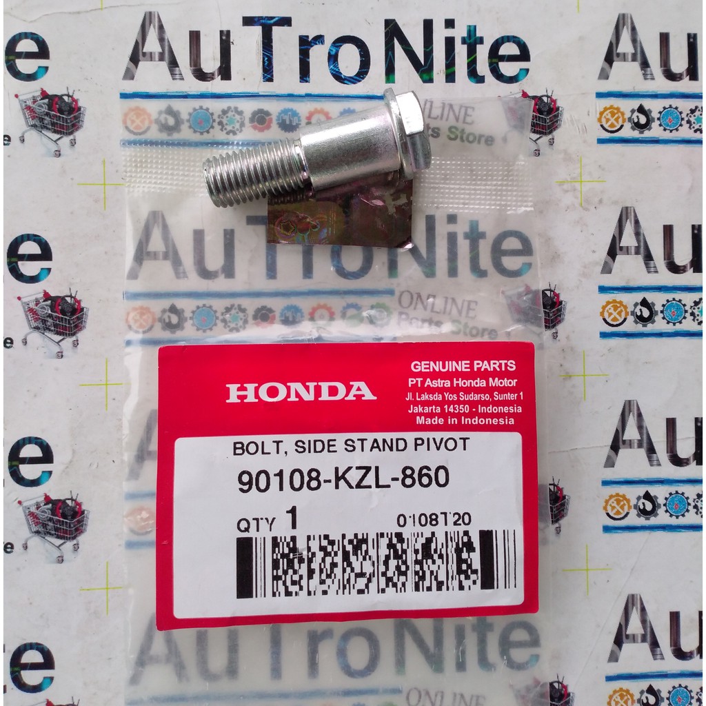 Side Standard Axle Bolt Side Stand Pivot 90108-KZL-860 Original Honda ...