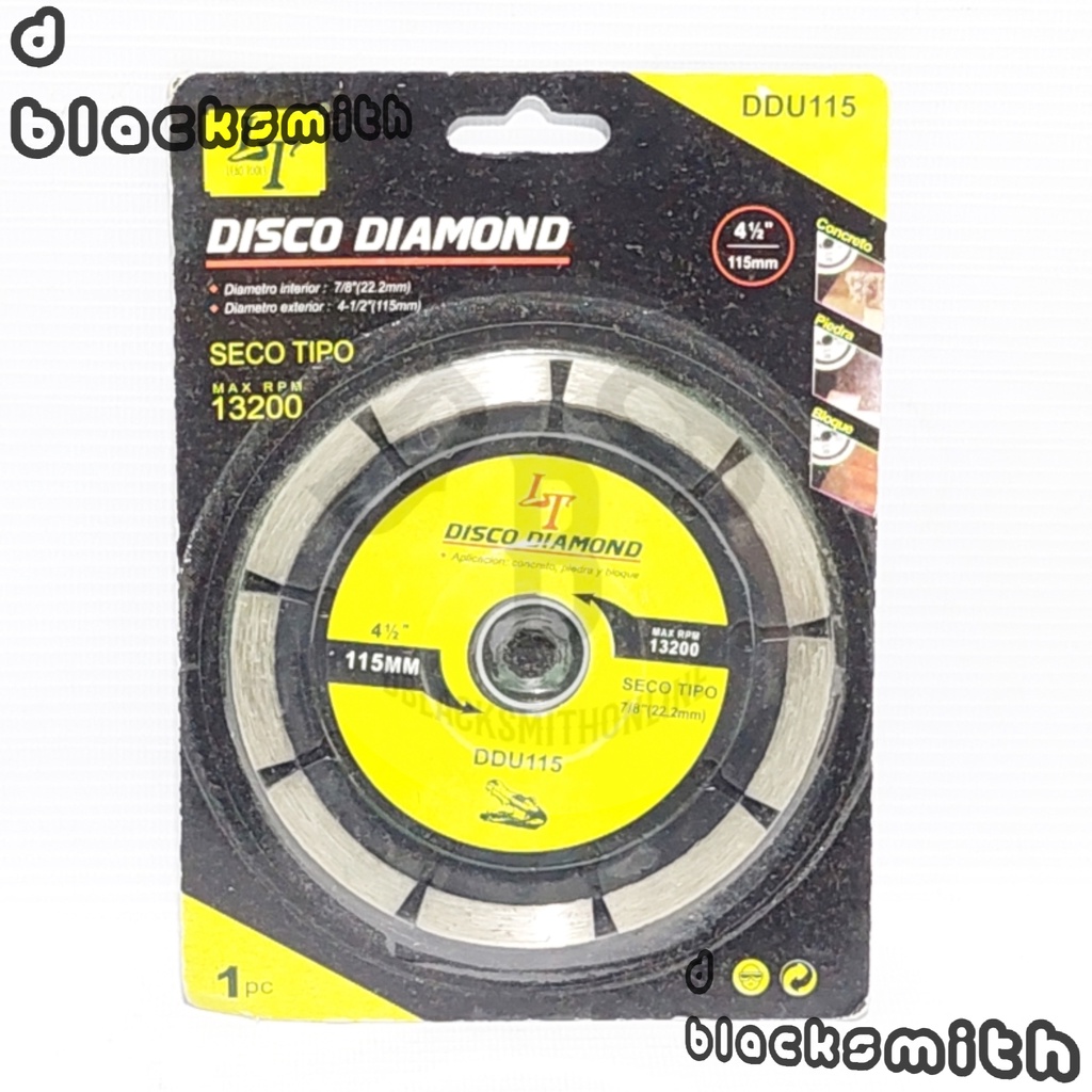 LT Disco Diamond Cutting Disc 4-1/2" x 115mm | Shopee Philippines