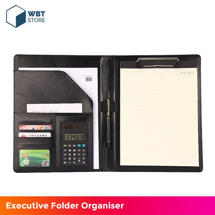 A4 Size Executive Folder Organiser - With Writing Papers, Calculator ...