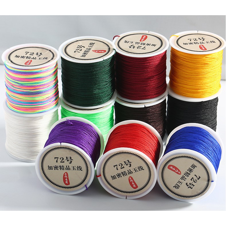 50m jade thread 0.8mm fine jade thread red braided thread red rope ...