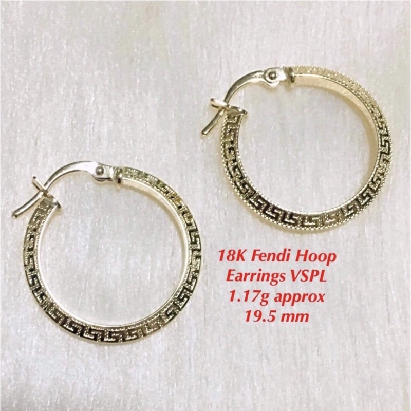 18K Saudi Gold Hoop Earrings (pawnable) | Shopee Philippines