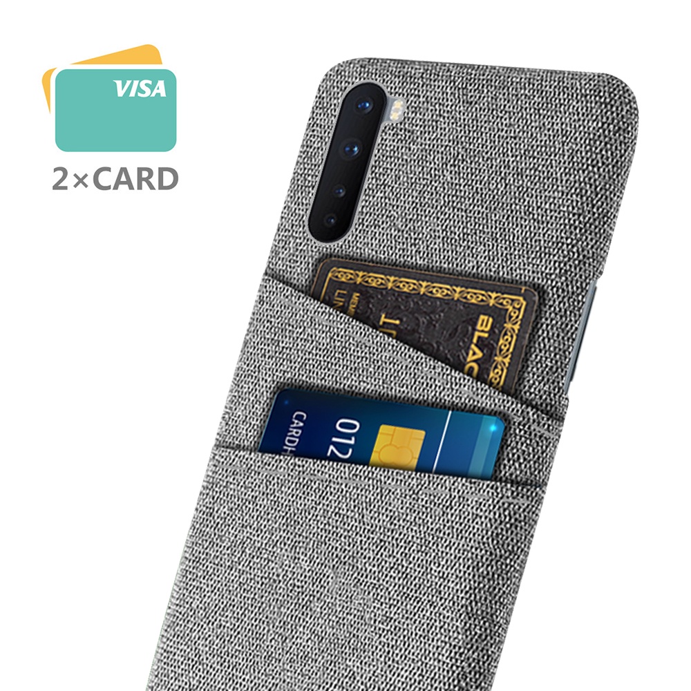 OnePlus Nord Case Casing Luxury Fabric Dual Card Phone Cover For One ...