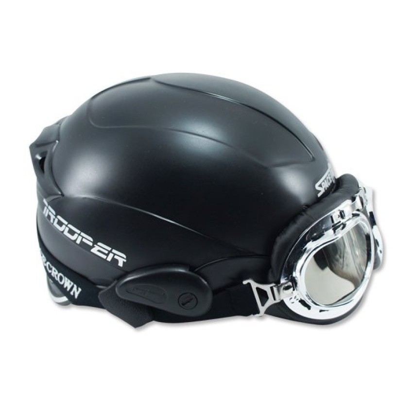 SPACE CROWN Helmet Model Twoper B4 (Matte Black) | Shopee Philippines