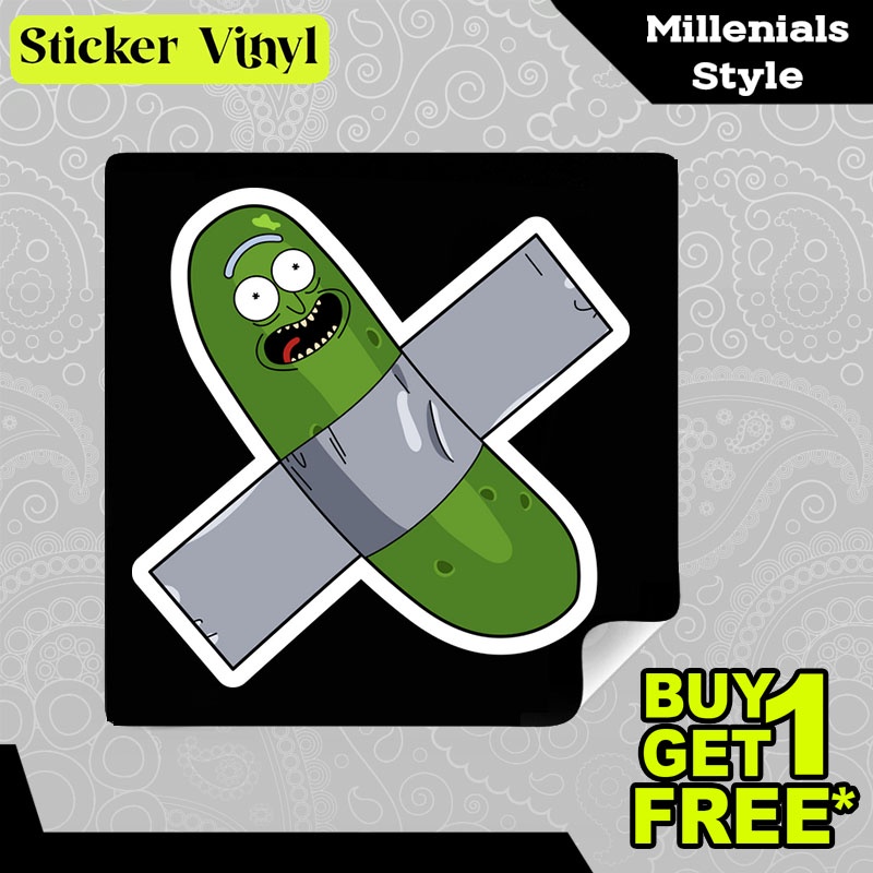 Duct Tape Pickle Rick Morty Cute Cartoon Characters Aesthetic Vinyl ...