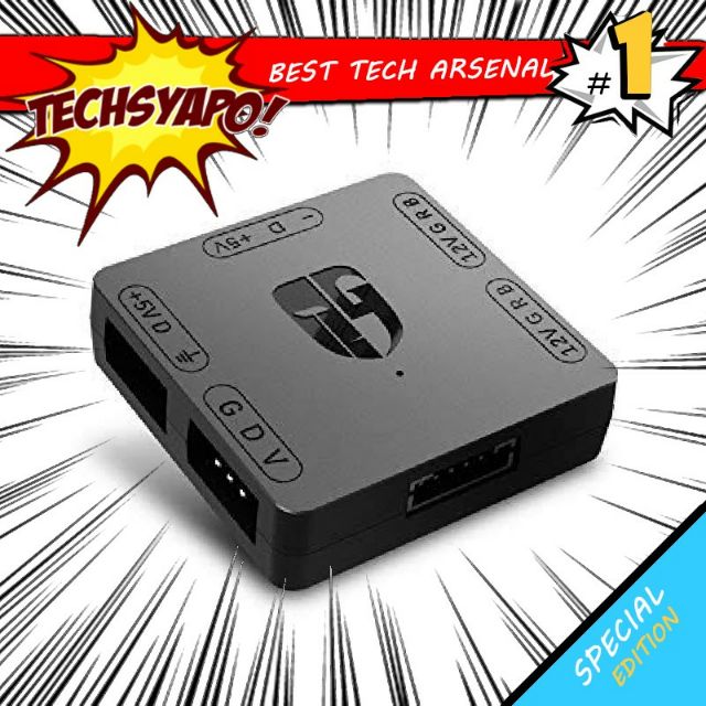 DEEPCOOL GAMERSTROM RGB CONVERTOR 5V to 12V RGB TRANSFER HUB | Shopee ...