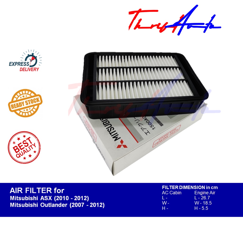 Air Filter for Mitsubishi ASX (2010 - 2012) and Mitsubishi Outlander ...