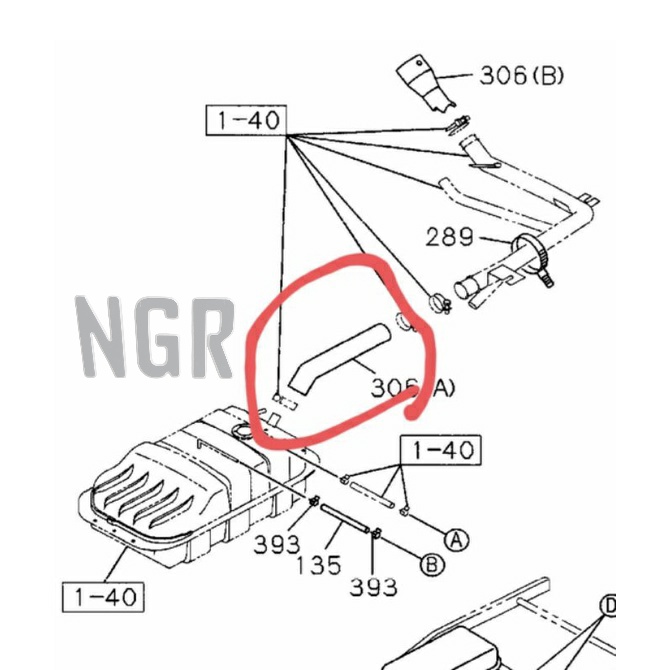 Isuzu Genuine Fuel Filler Hose FOR ISUZU SPORTIVO FOR ISUZU CROSSWIND XL XT XTi XTO | Shopee ...