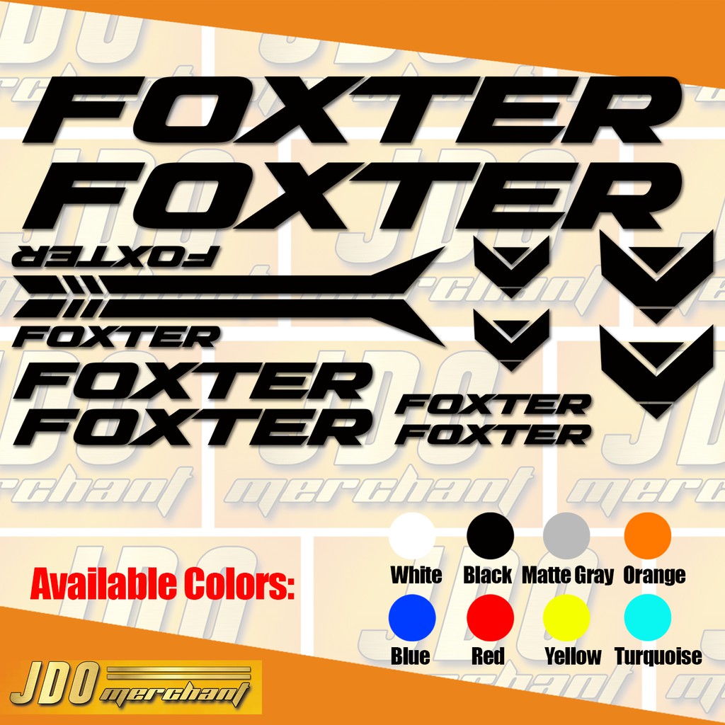 Foxter bikes set Vinyl Stickers | Shopee Philippines