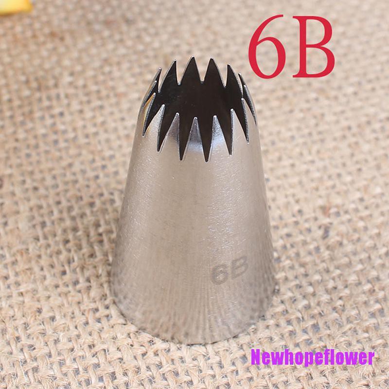 CKFR 6B Stainless Steel Icing Nozzle Decor Tip Cake Baking Pastry Decor ...