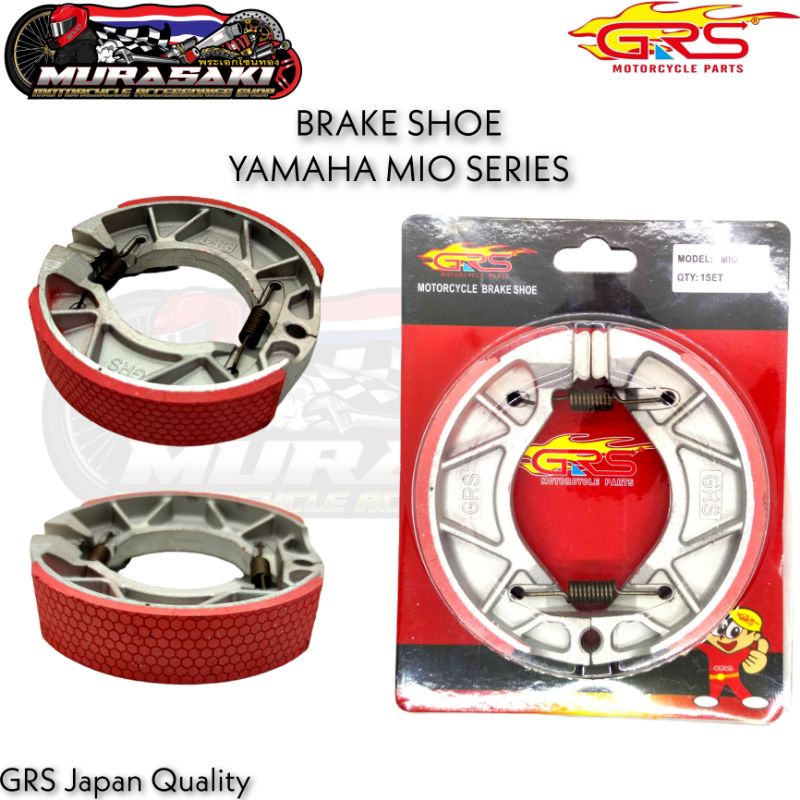 GRS BRAKE SHOE ( RED ) RUBBERIZED BRAKE SHOE MIO / SKYDRIVE FI / XRM ...
