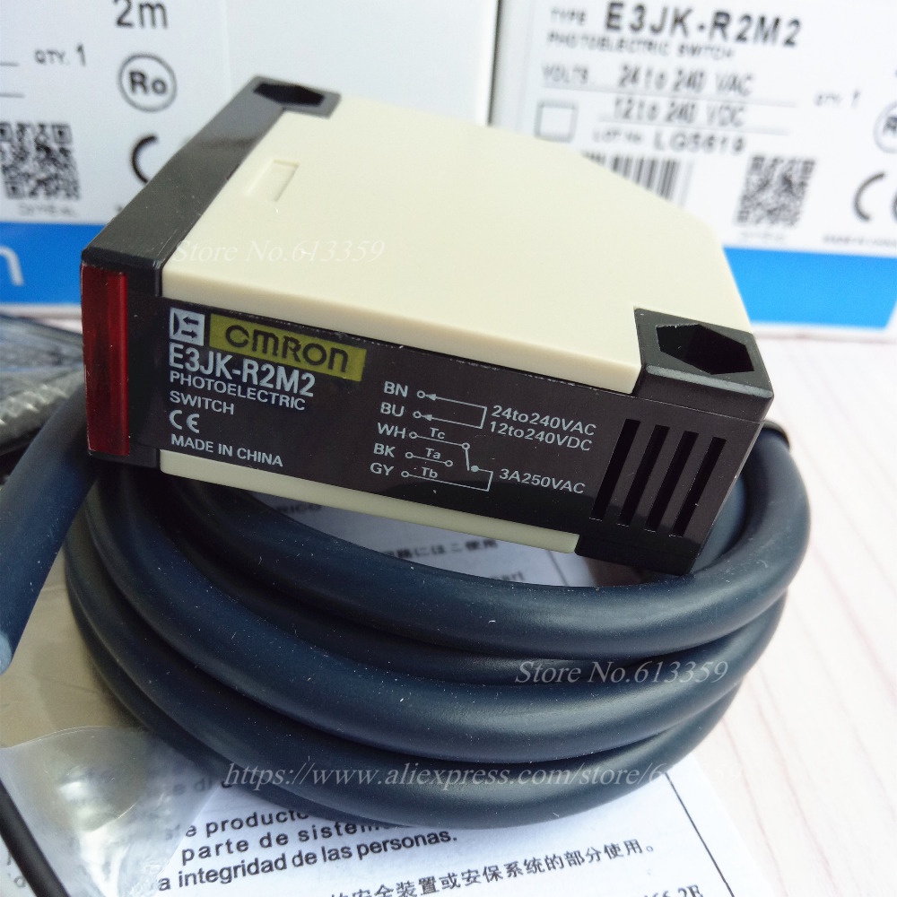 E3JK-R2M2 AC/DC Photoelectric Switch Sensor Omron 24-240VAC 12-240VDC ... E3JK-R2M2 AC/DC Photoelectric Switch Sensor Omron 24-240VAC 12-240VDC ...