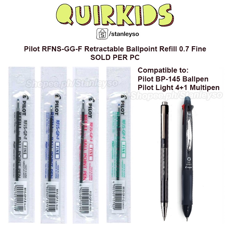 Pilot RFNS-GG-F Retractable Refill Fine 0.7 for BP 145 Light 4+1 ...