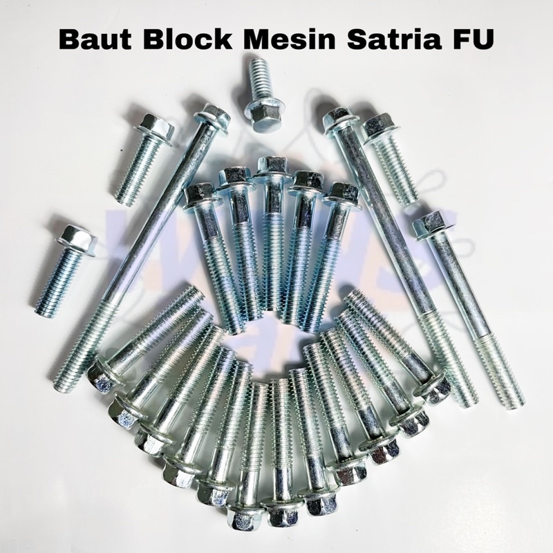 MESIN 1 Set of 24 Suzuki Satria FU Engine Block Bolts Full Set of T8 ...