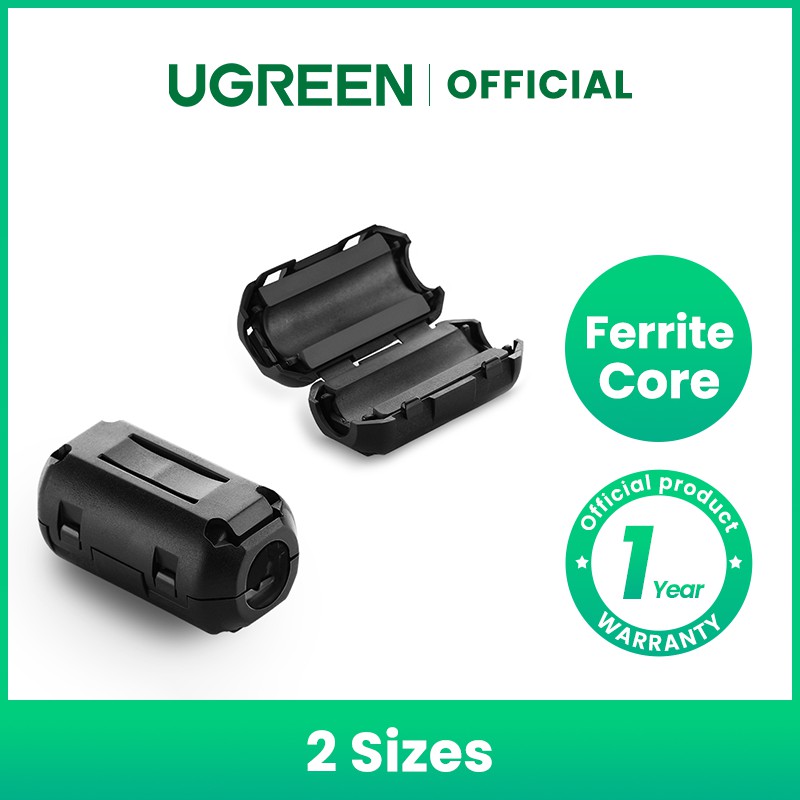 UGREEN Clip-on Ferrite Filter Ring Core for Digital Cables RFI EMI ...