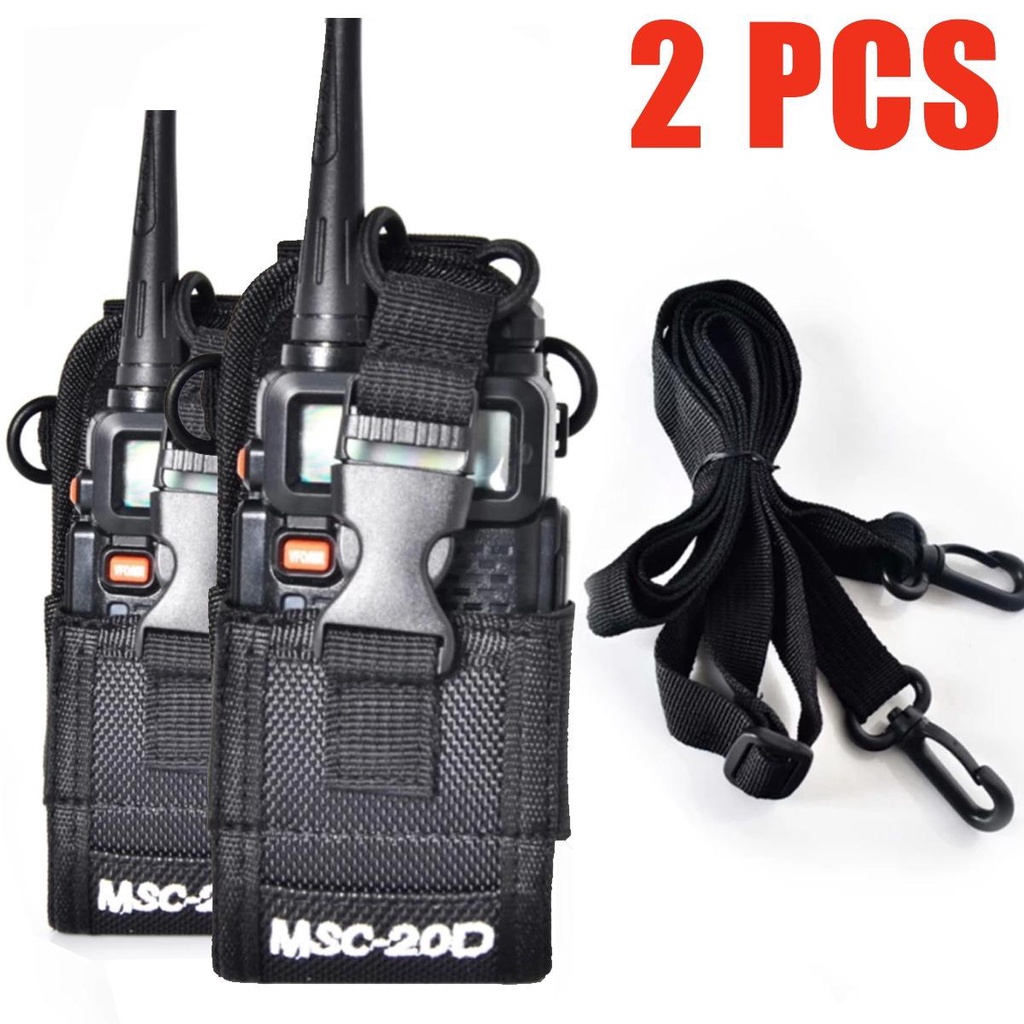 2PCS MSC-20D Nylon Walkie Talkie Bag Baofeng Radio Walkie Talkie Holder ...