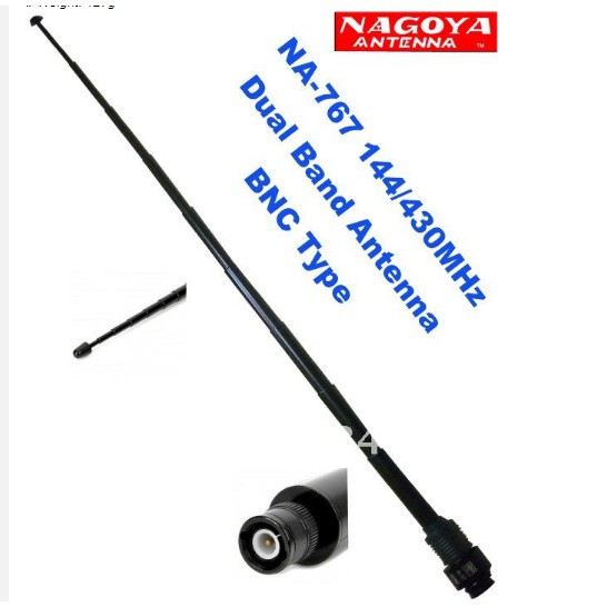 NA 767 BNC UHF/VHF Extendable Handheld Telescopic Antenna for ICOM Two ...