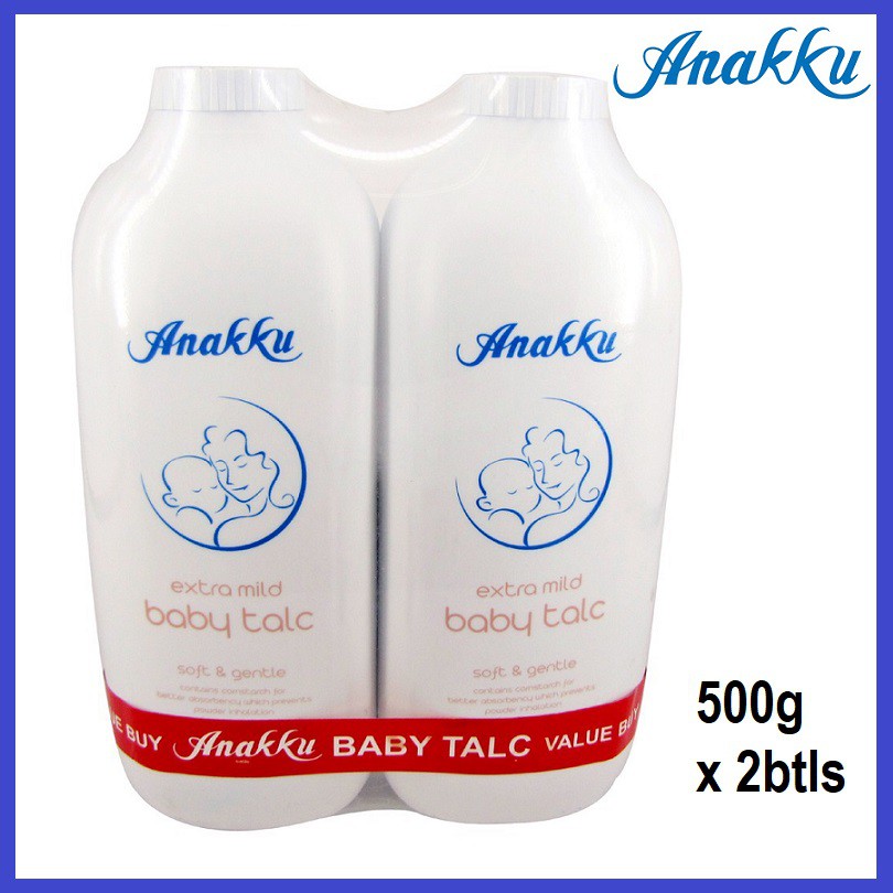 Anakku Baby Talc 100g/ 500g / 500g x 2 baby powder | Shopee Philippines