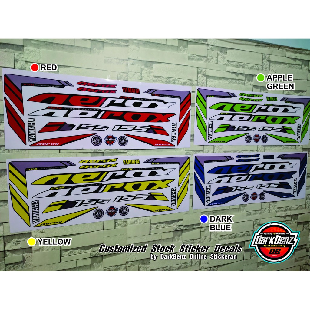 Yamaha Aerox Version 1 New Concept Quality Printed Sticker Decals ...
