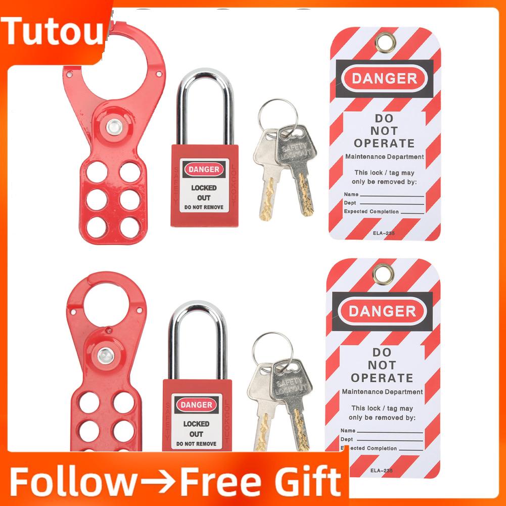 Tutoushop Lockout Tagout Kit With Safety Hasp Padlock Loto Tag Keys ...
