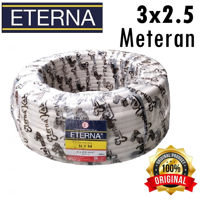 Eterna NYM Electrical Cable 3x2.5 Copper Wire Per Meter - Eterna Cable ...