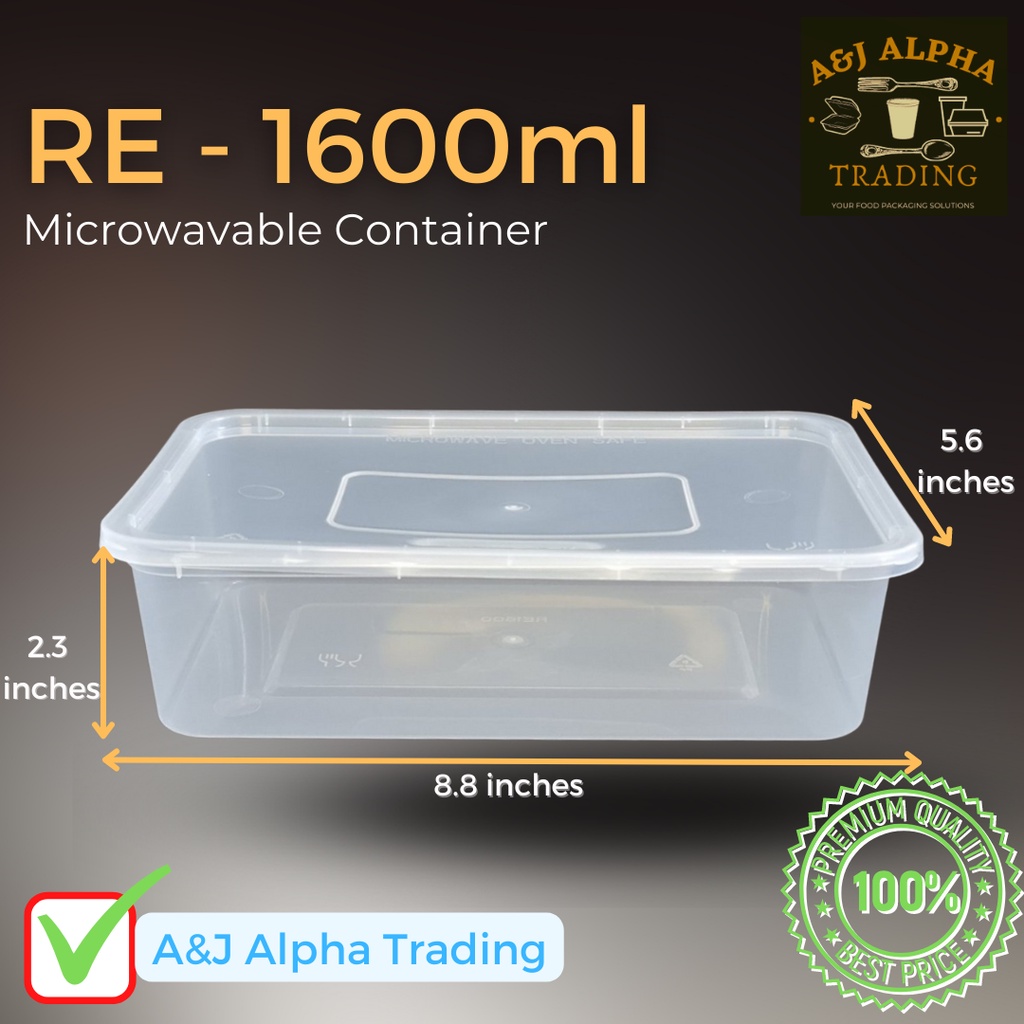 RE1600 / RE2500 microwavable containers 5pcs | Shopee Philippines