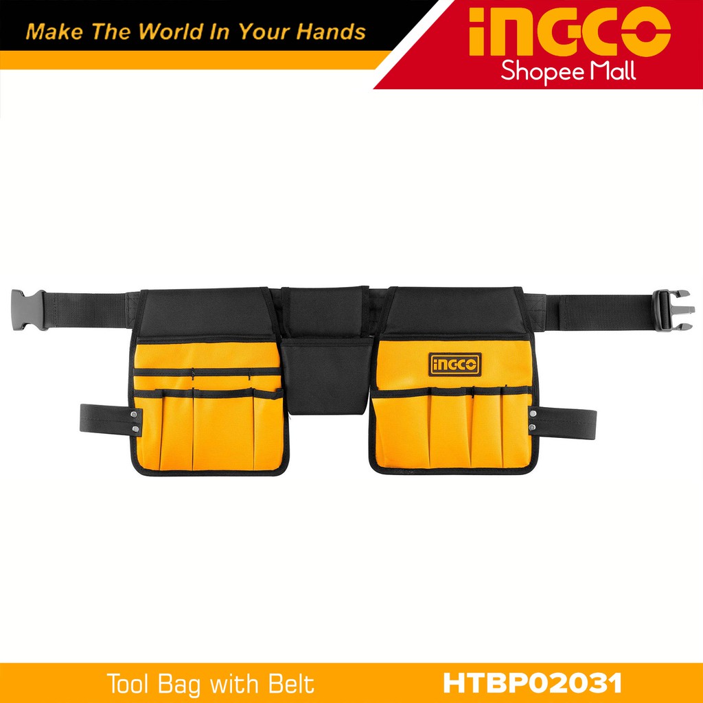 Ingco Tools Bag with Adjustable Belt Utility Tools Organizer Carrier ...