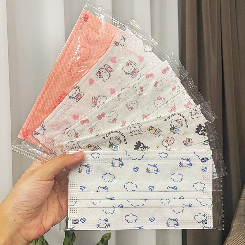 Adult Disposable Mask 3ply Women Men Mask For Adult Women Men Sanrio ...