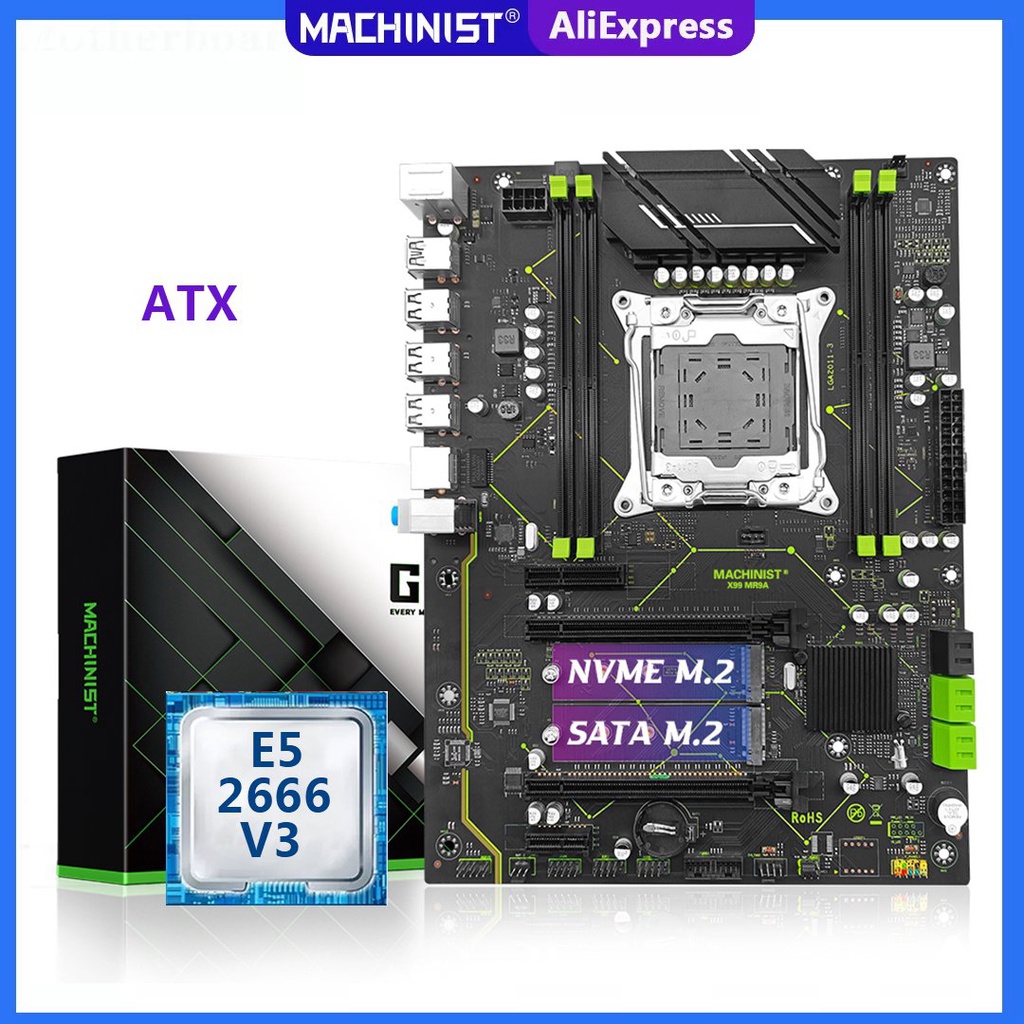 MACHINIST X99 Motherboard LGA 2011-3 With Xeon E5 2666 V3 CPU Processor ...