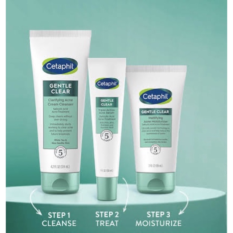 Cetaphil GENTLE CLEAR FOR ACNE CLEANSER | SERUM | MOISTURIZER | Shopee Philippines