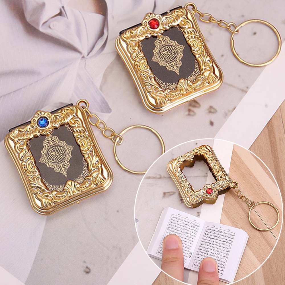 QURAN GOLD AND SILVER KEYCHAIN Mini book Arabic MUSLIM | Shopee Philippines