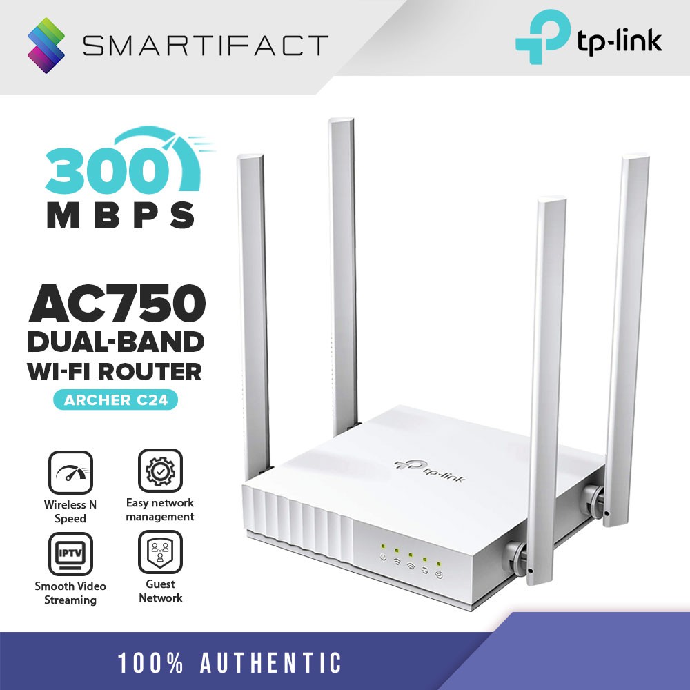 TP-Link Archer C24 AC750 Dual-Band Wi-Fi Router [ Tp Link ][ Tplink ...