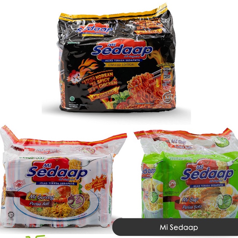 Sedaap Halal Instant Noodles Korean Spicy Flavor Onion Flavor Soup ...