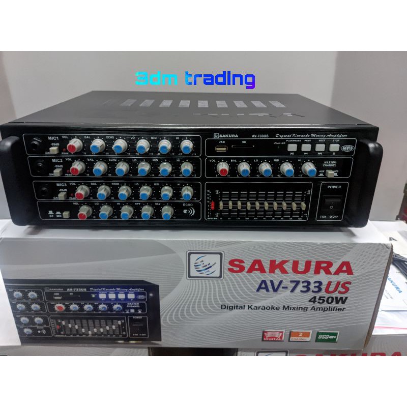 SAKURA AV-733US DIGITAL KARAOKE MIXING AMPLIFIER | Shopee Philippines