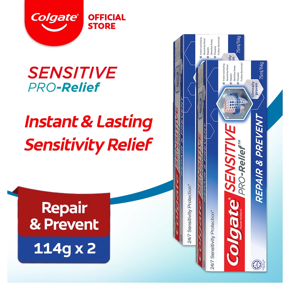 Colgate Sensitive Pro-Relief Repair & Prevent Toothpaste 114g Pack of 2 ...