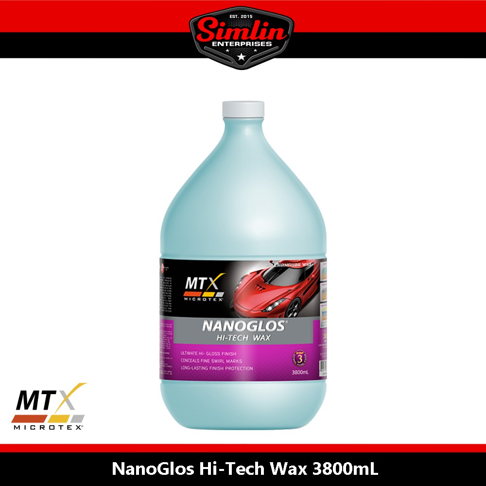 NanoGLOS 3800ml 1 Gal Microtex MTX Hi-Tech Wax Carnauba Wax Nano Series ...